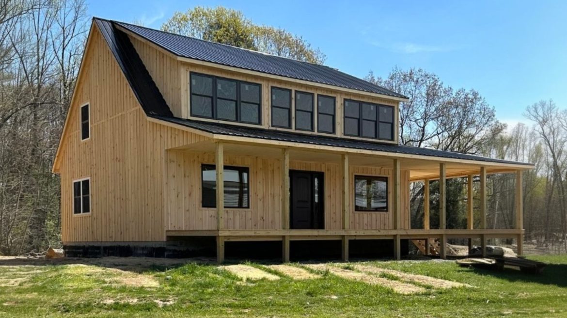 Inside a $69,995 Amish-Built Cabin with a Stunning Double Porch